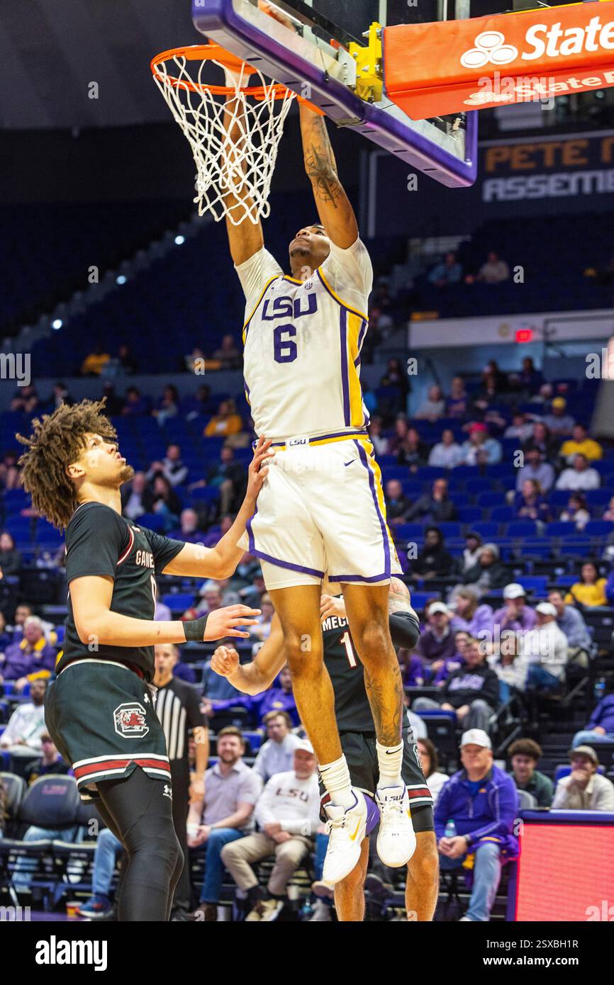BATON ROUGE, LA - FEBRUARY 18: LSU Tigers Forward Robert Miller III (6 ...