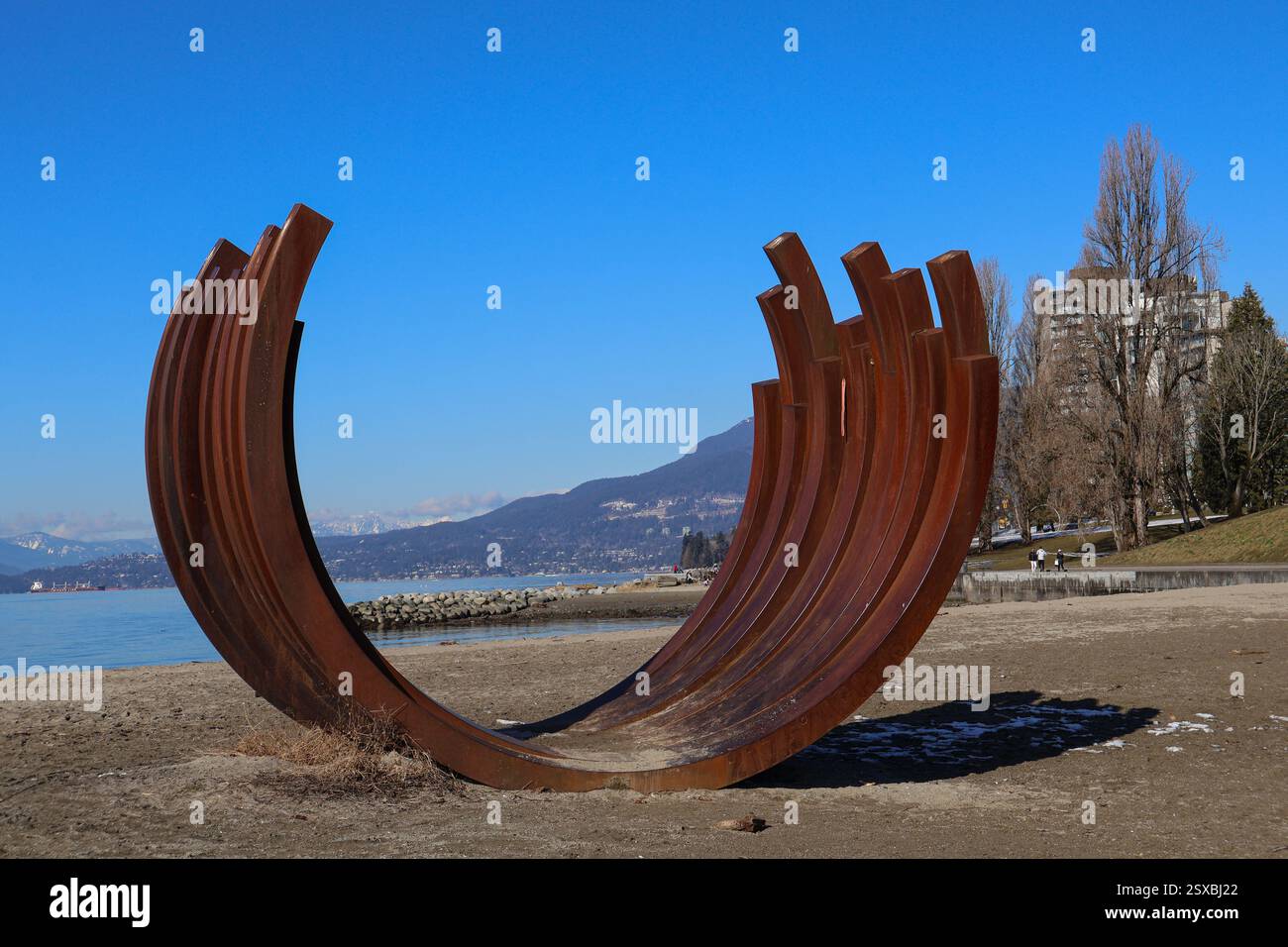 The 'Whale Ribs' steel sculpture along Sunset Beach by English Bay ...