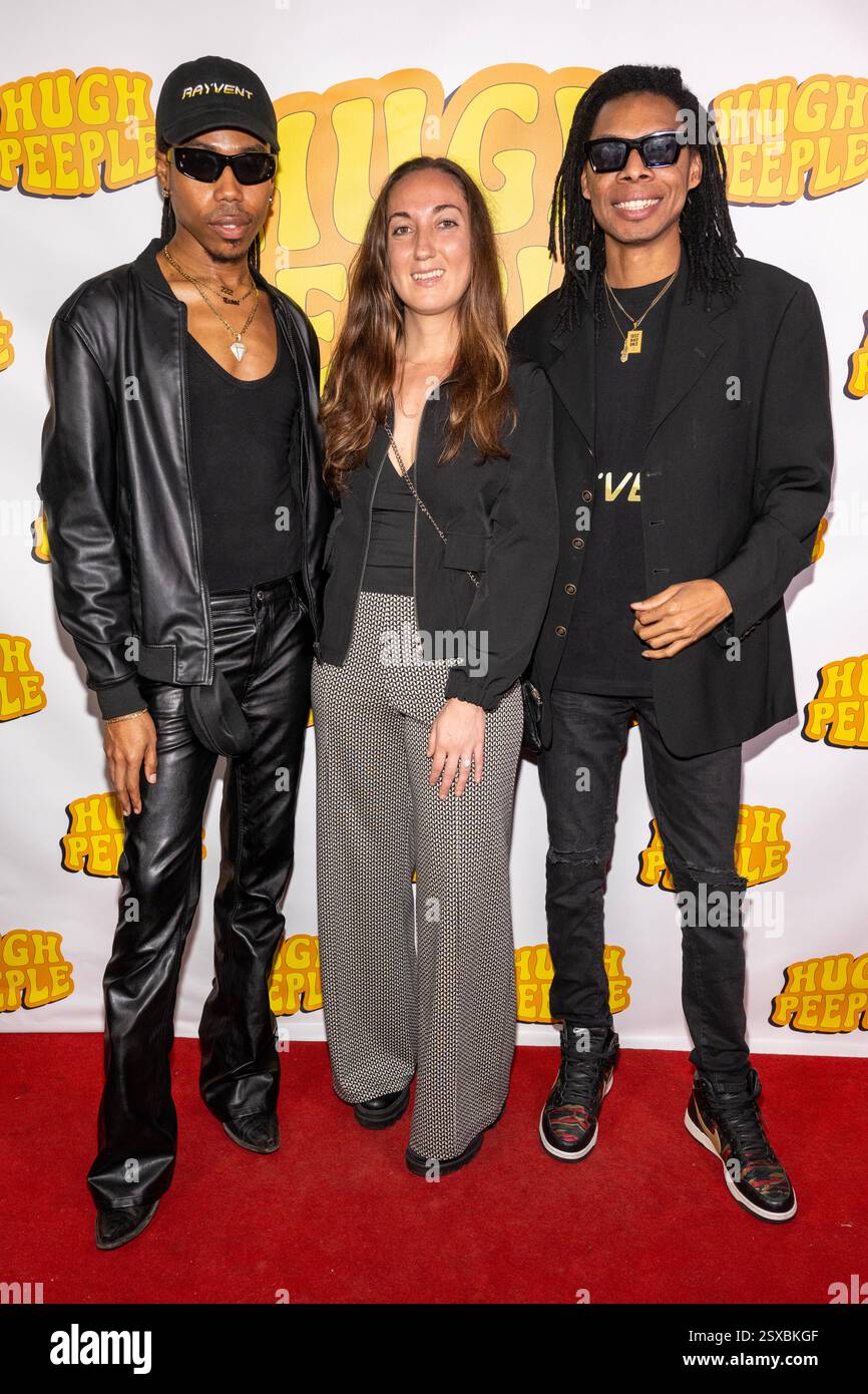 Los Angeles, USA. 22nd Feb, 2025. Entrepreneur Travis White, Angela Vaughan, Manny Horsford ...