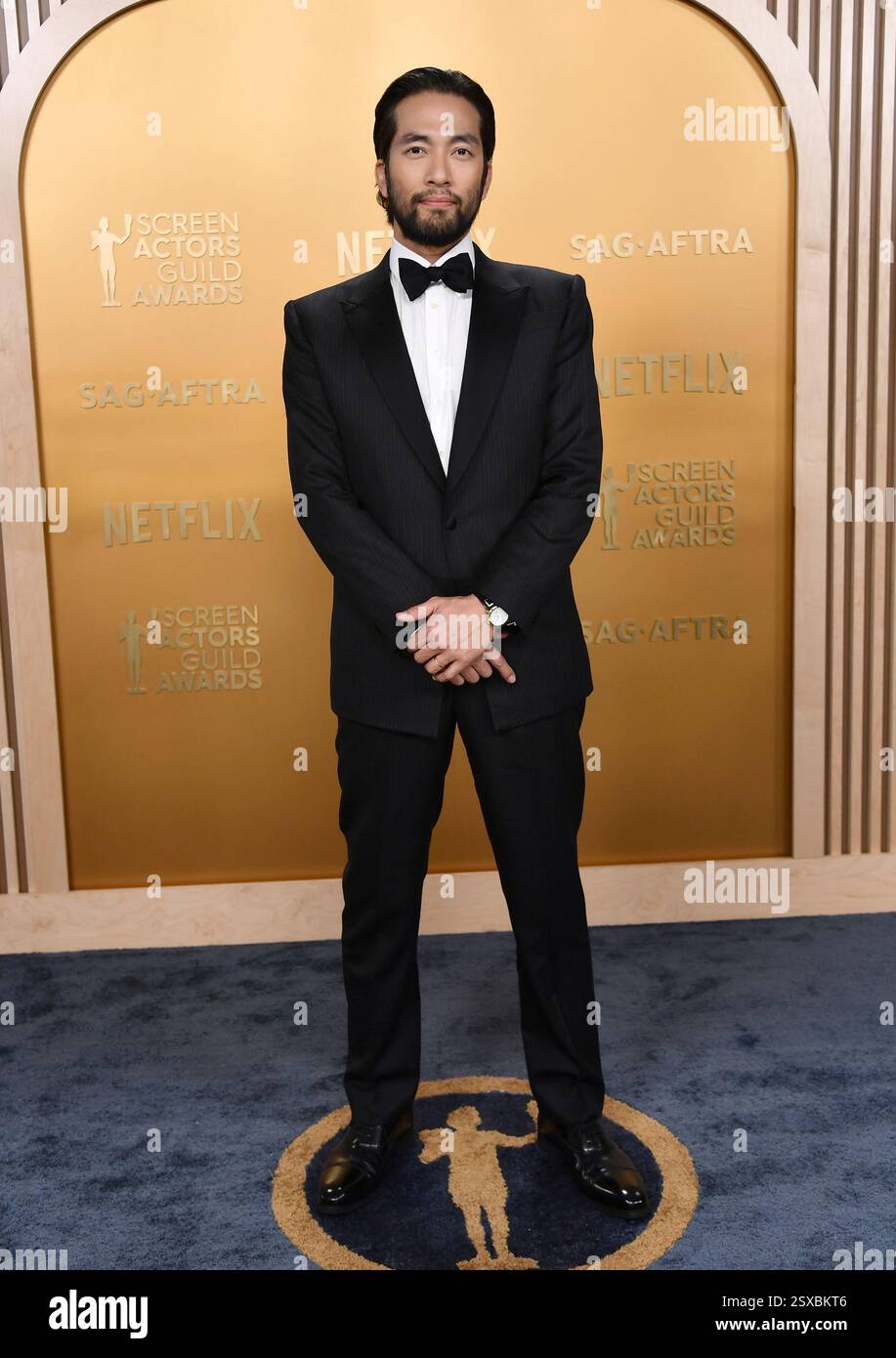 Shinnosuke Abe arrives at the 31st annual Screen Actors Guild Awards on Sunday, Feb. 23, 2025 ...
