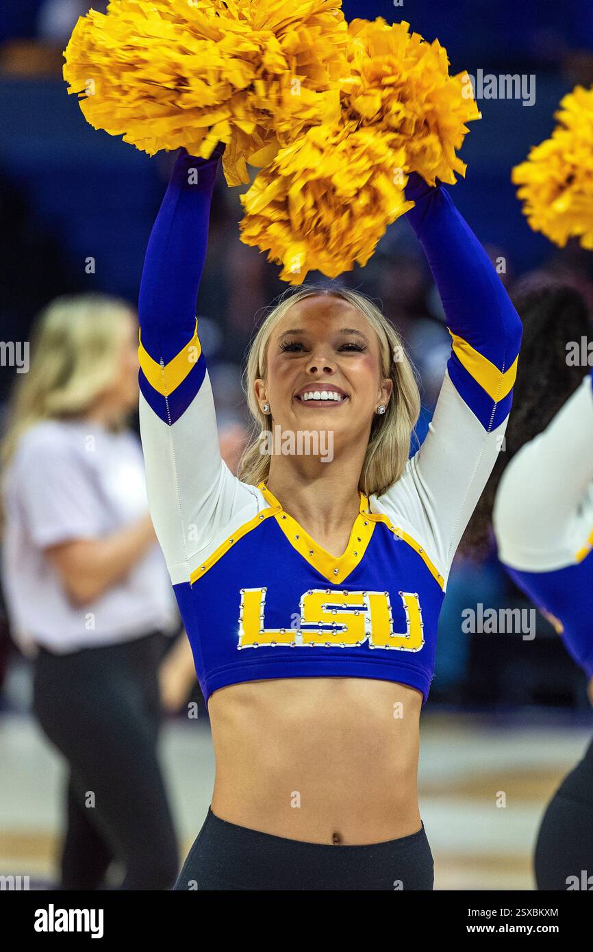 BATON ROUGE, LA - FEBRUARY 22: The LSU Tiger dance team entertains the ...