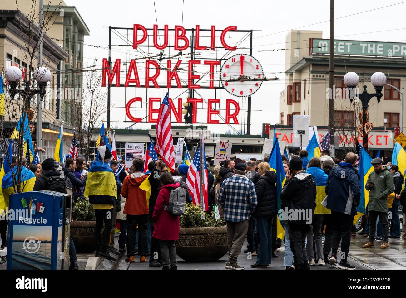 Seattle, USA. 23th Feb 2025. Huge crowd gathered at the 3-year ...