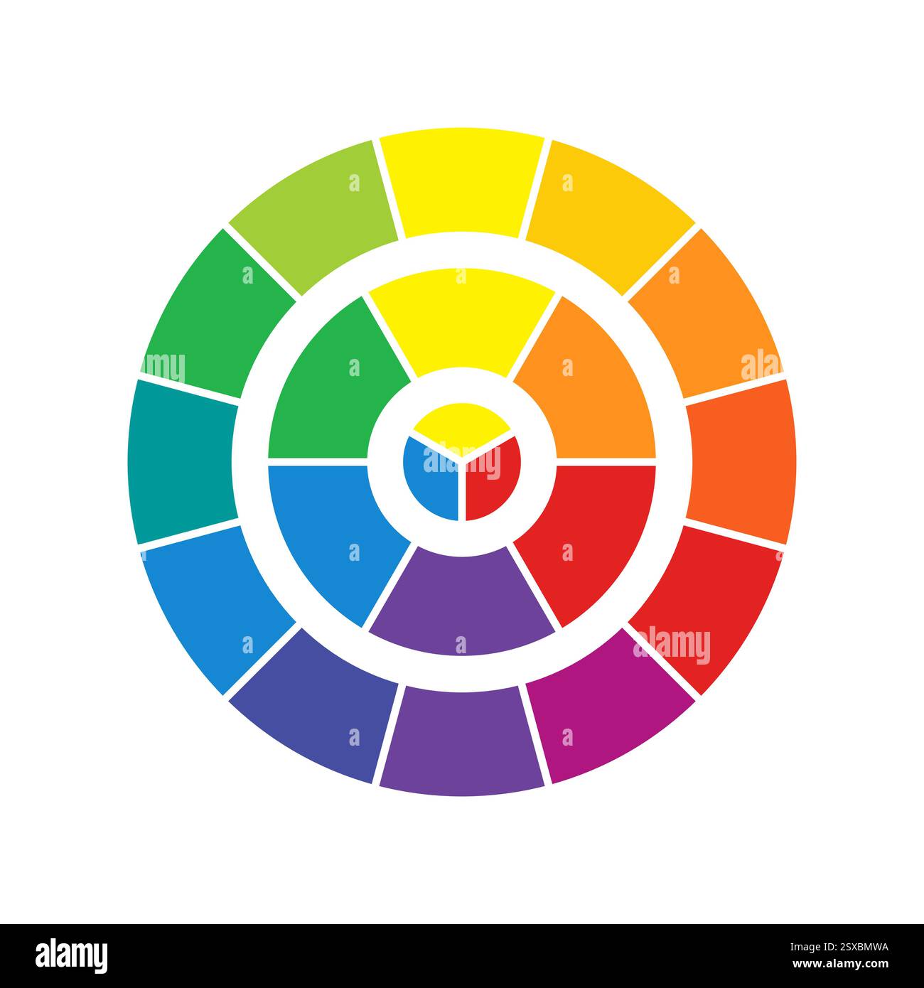 Color wheels isolated on white background Stock Vector Image & Art - Alamy