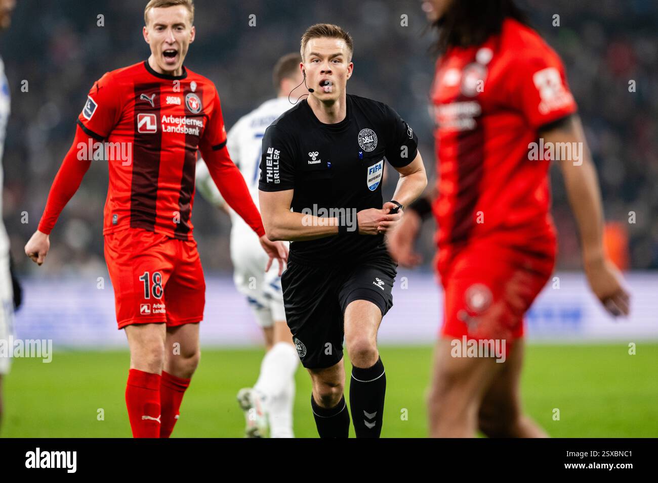 Copenhagen, Denmark. 23rd Feb, 2025. Referee Jacob Karlsen seen during ...