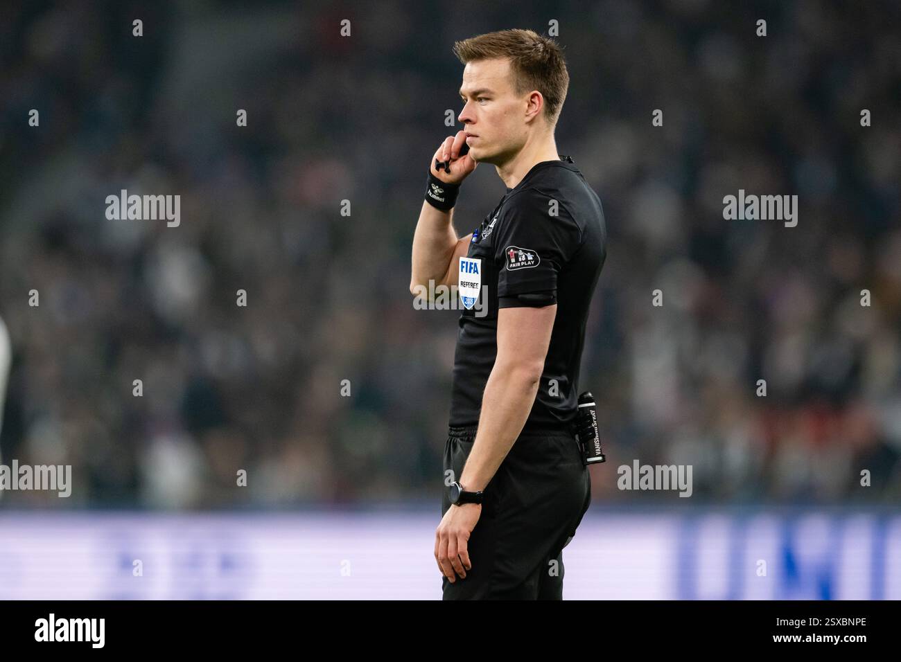 Copenhagen, Denmark. 23rd Feb, 2025. Referee Jacob Karlsen seen during ...
