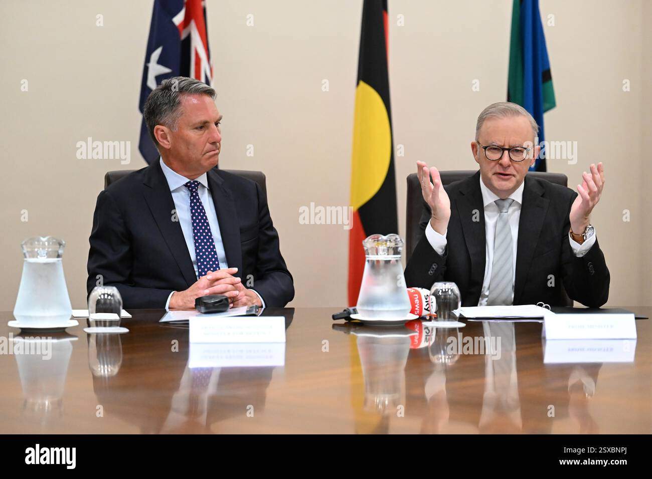 Deputy Prime Minister Richard Marles (left) and Australian Prime ...