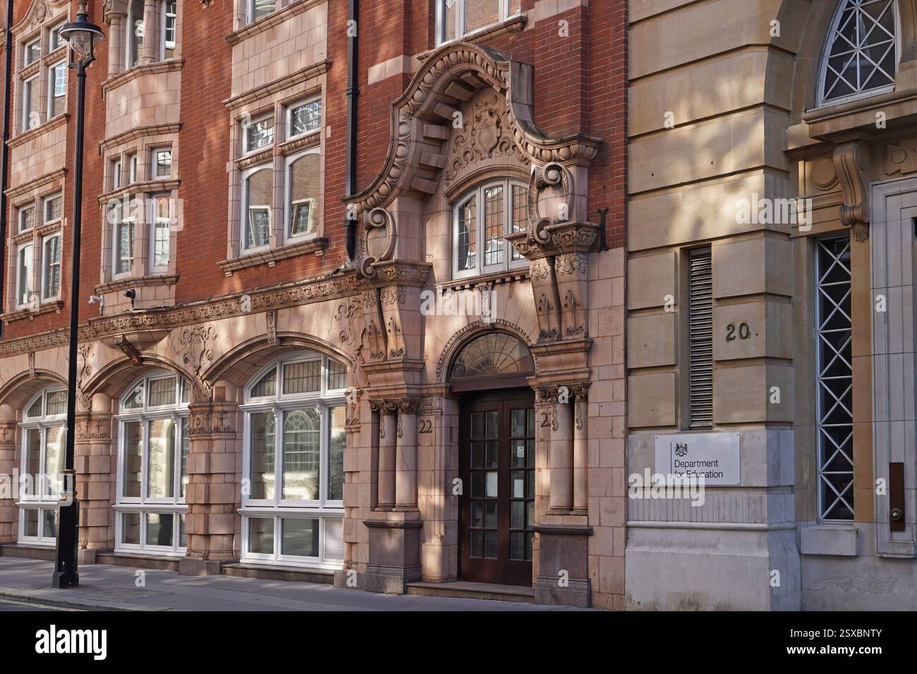 Ornate office building in Westminster area of London near Parliament ...