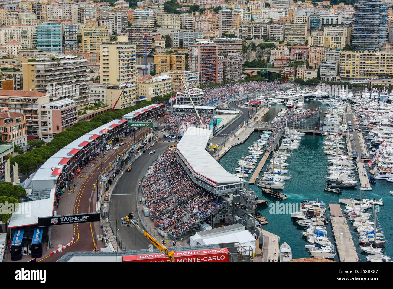 Monaco Grand Prix Swimming Pool turns Stock Photo - Alamy