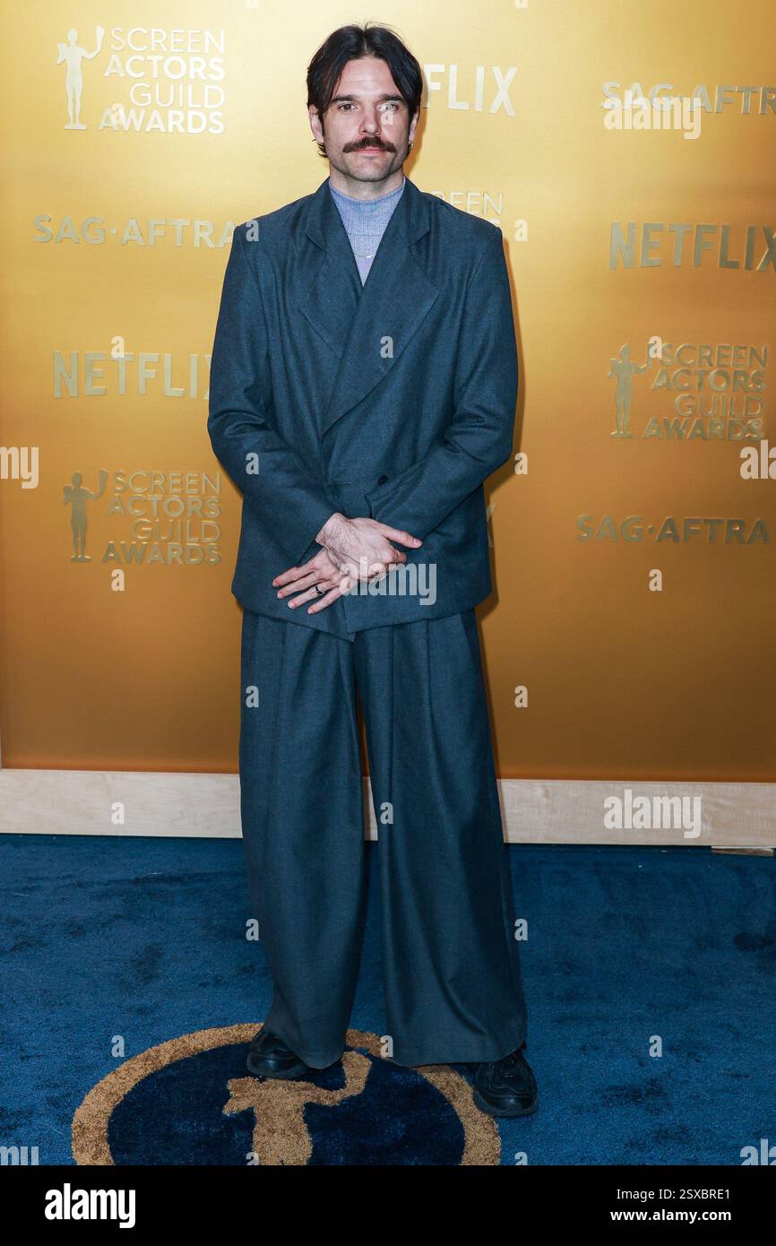 Los Angeles, USA. 23rd Feb, 2025. Jon Arias walking on the red carpet ...
