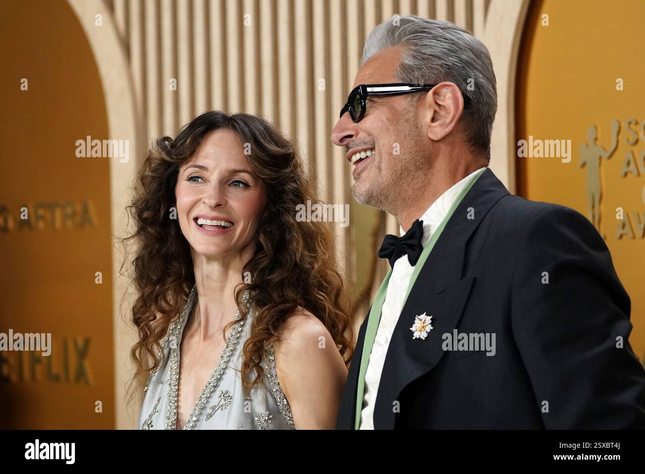Emilie Livingston, left, and Jeff Goldblum arrive at the 31st annual ...