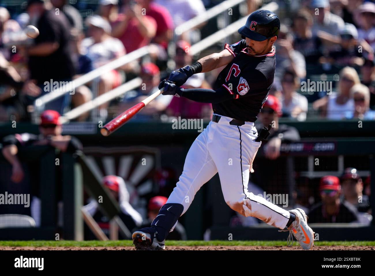 Cleveland Guardians' Steven Kwan hits a solo home run in the third ...