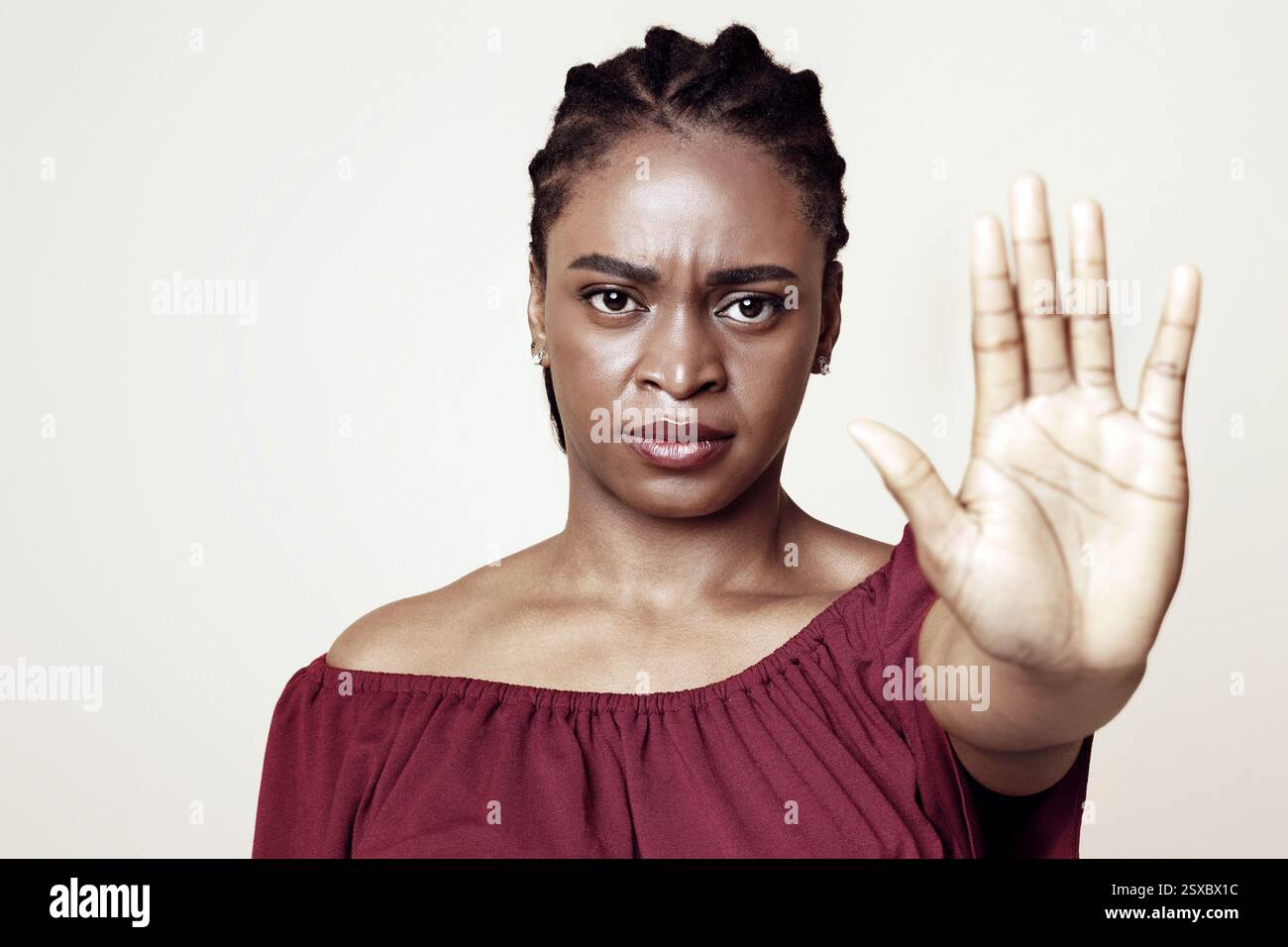 Beautiful woman making braids hi-res stock photography and images - Alamy