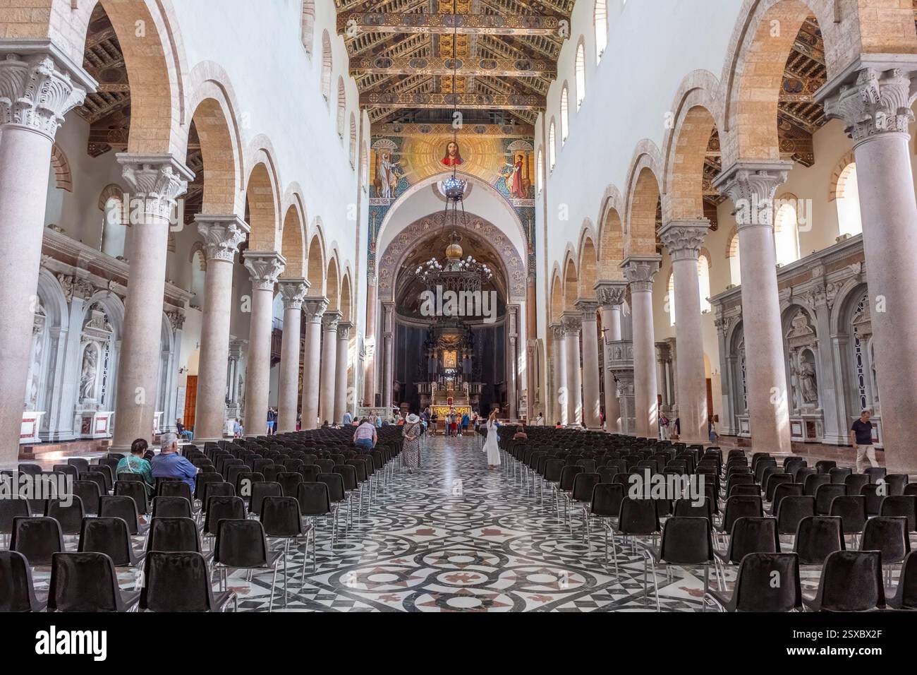 MESSINA, ITALY - October 12, 2024: The Interior of Old Church in ...