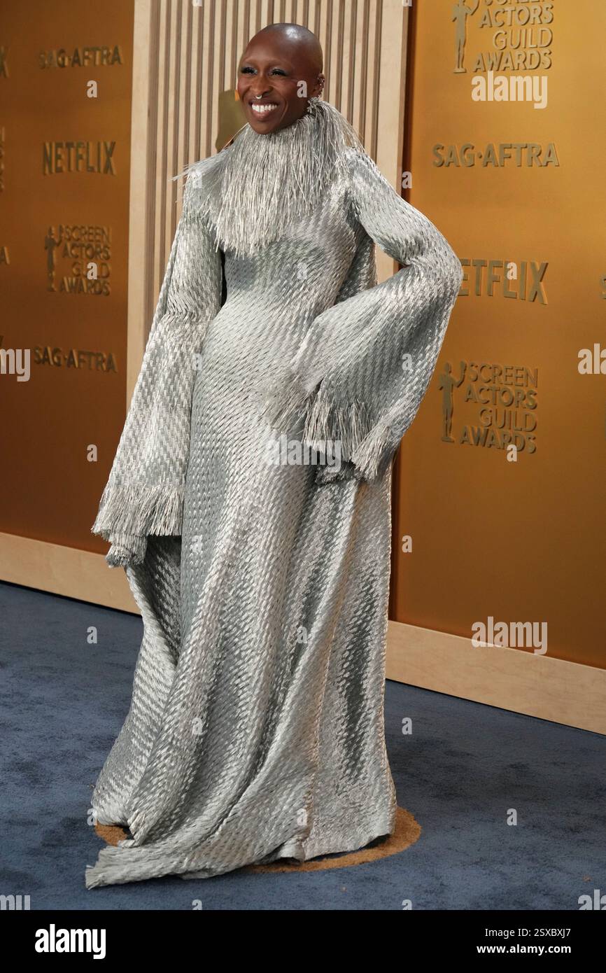 Cynthia Erivo arrives at the 31st annual Screen Actors Guild Awards on ...