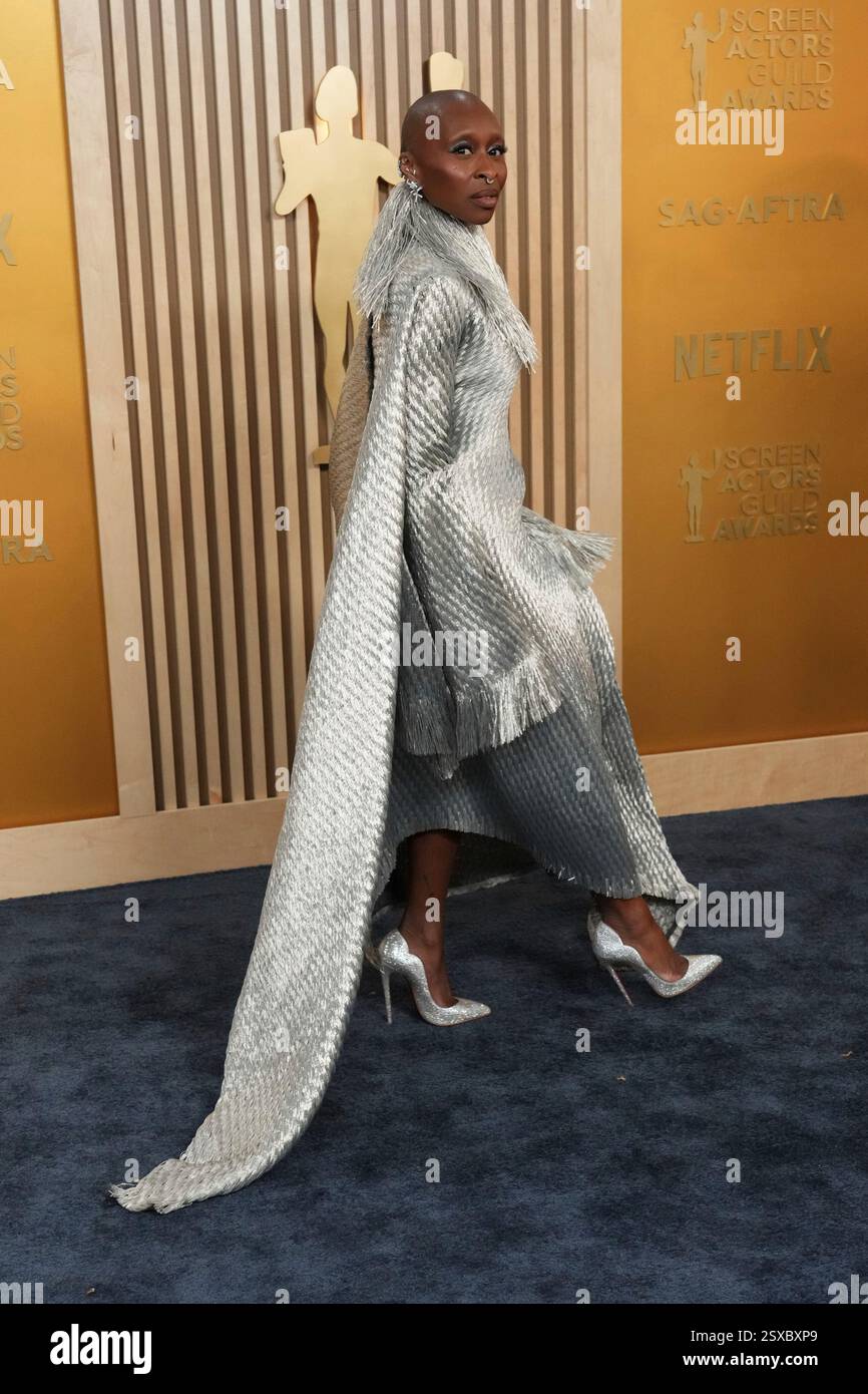 Cynthia Erivo arrives at the 31st annual Screen Actors Guild Awards on ...