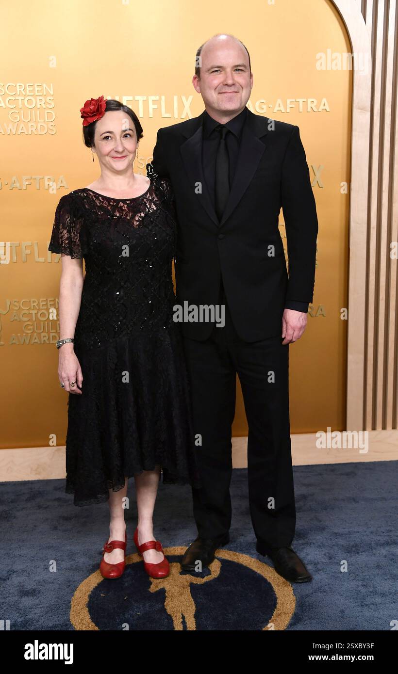 Pandora Colin, left, and Rory Kinnear arrive at the 31st annual Screen ...