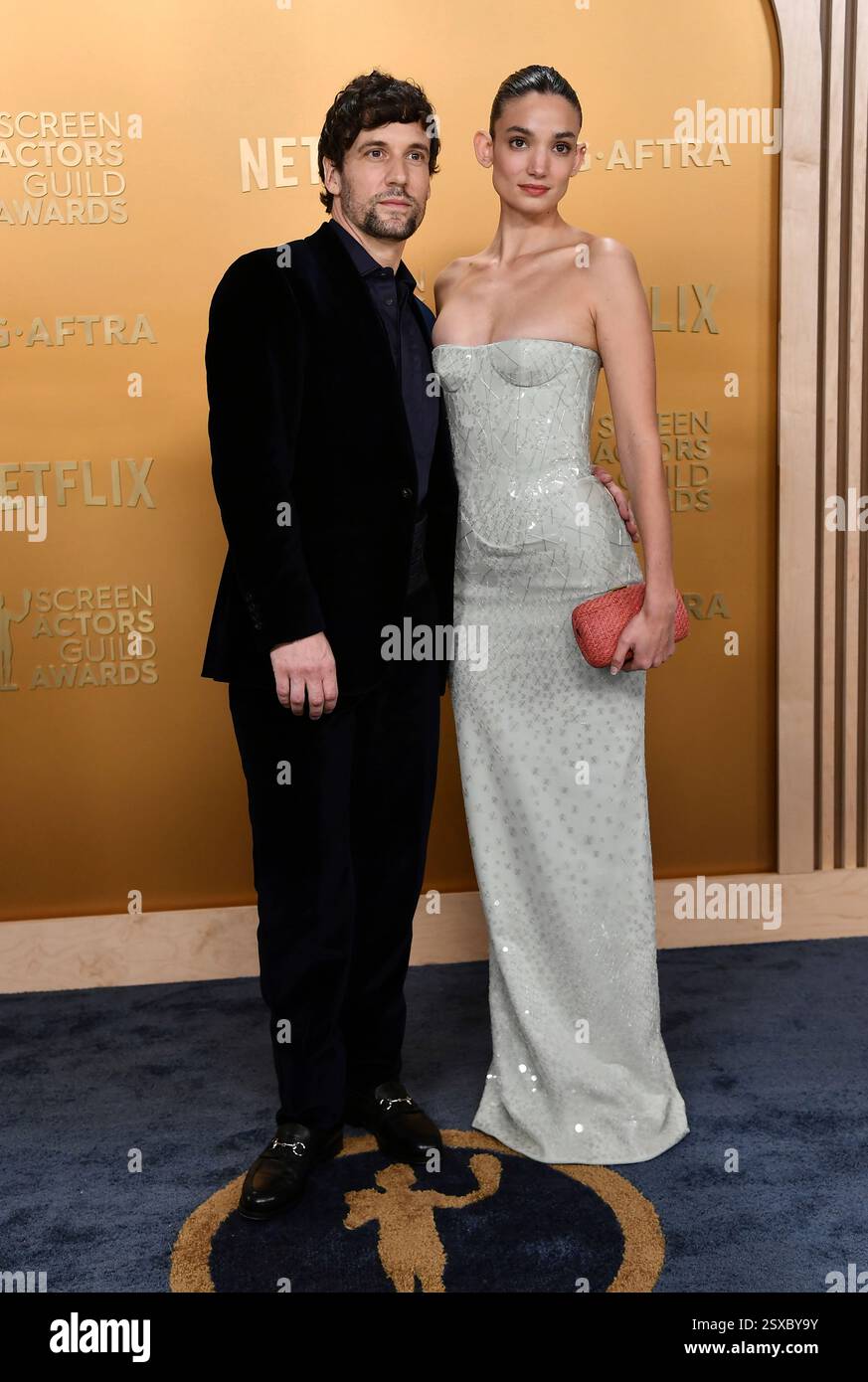 Nick Blood, left, and Emory Ault arrive at the 31st annual Screen ...