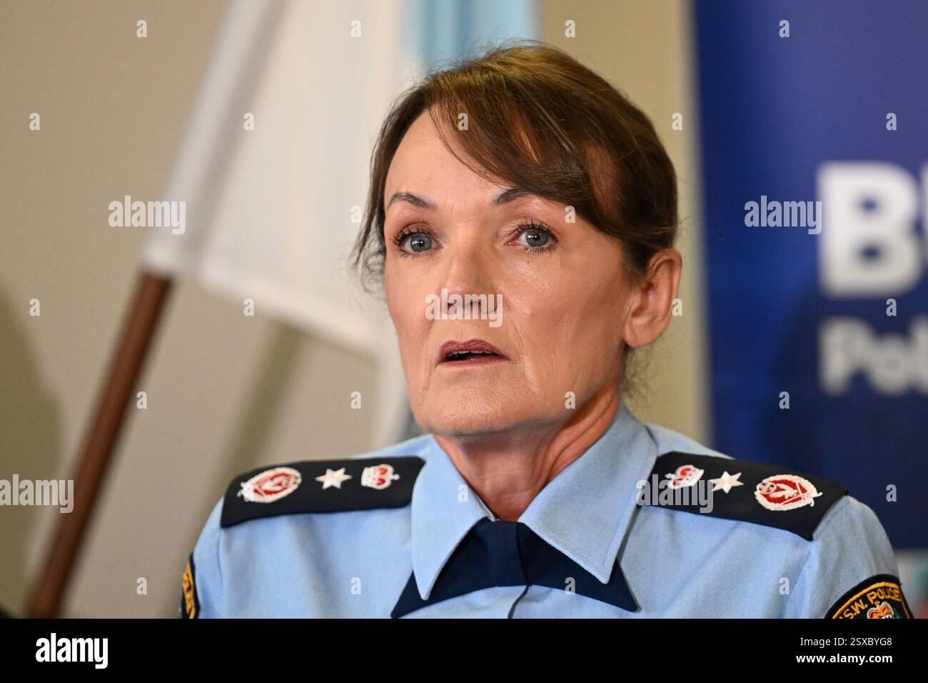 Police Commissioner Karen Webb speaks with the media during a press ...