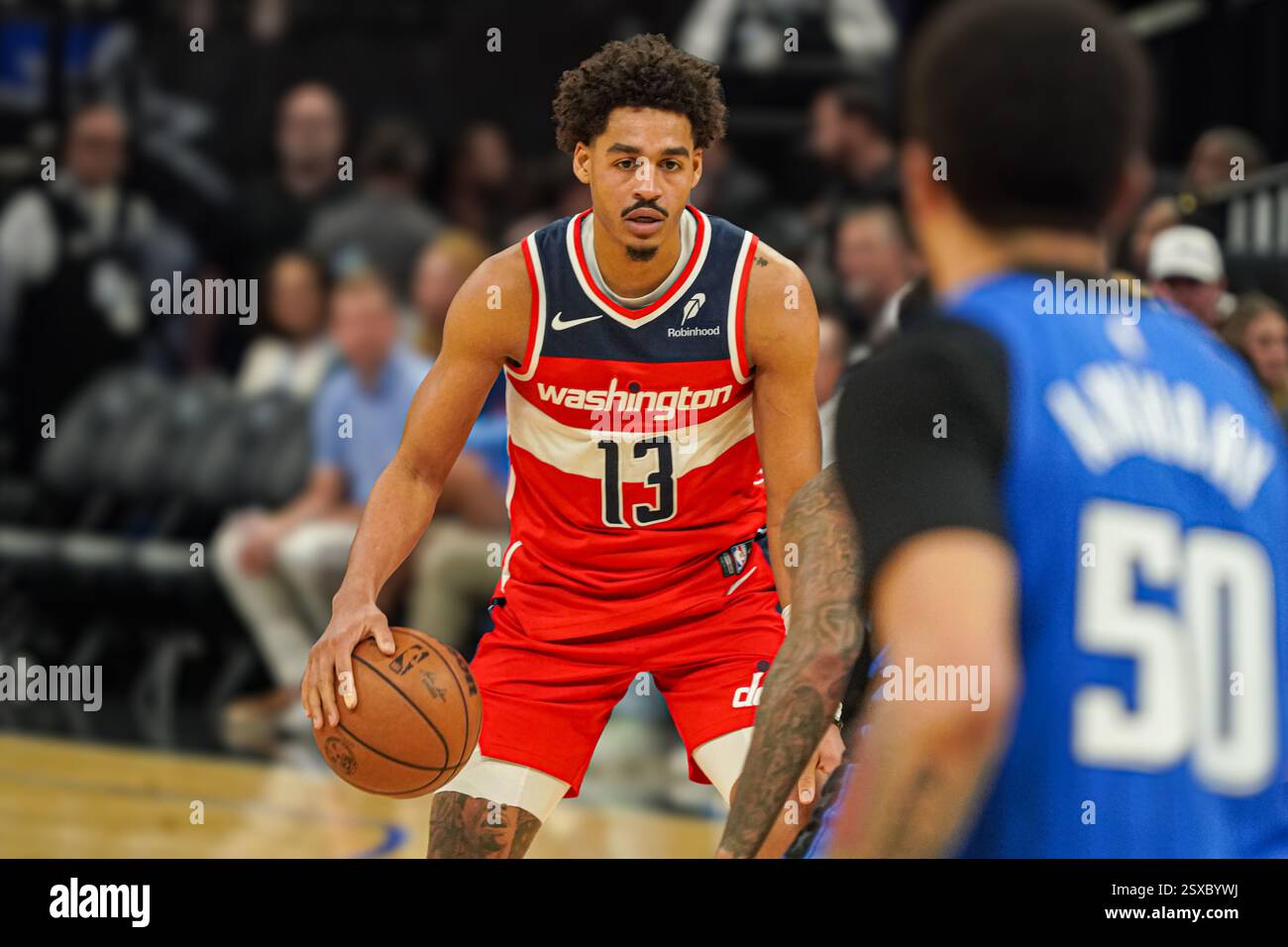 Orlando, Florida, USA, February 23, 2025, Washington Wizards guard ...