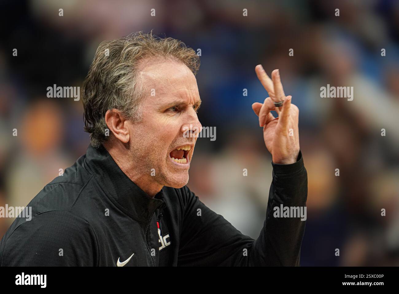 Orlando, Florida, USA, February 23, 2025, Washington Wizards head coach ...