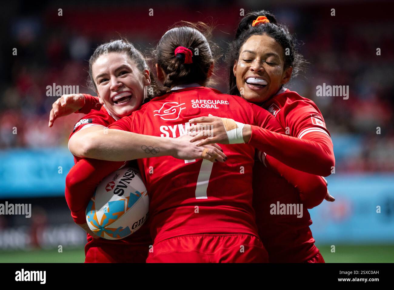 Canada's Alysha Corrigan, left, and Asia Hogan-Rochester, right ...