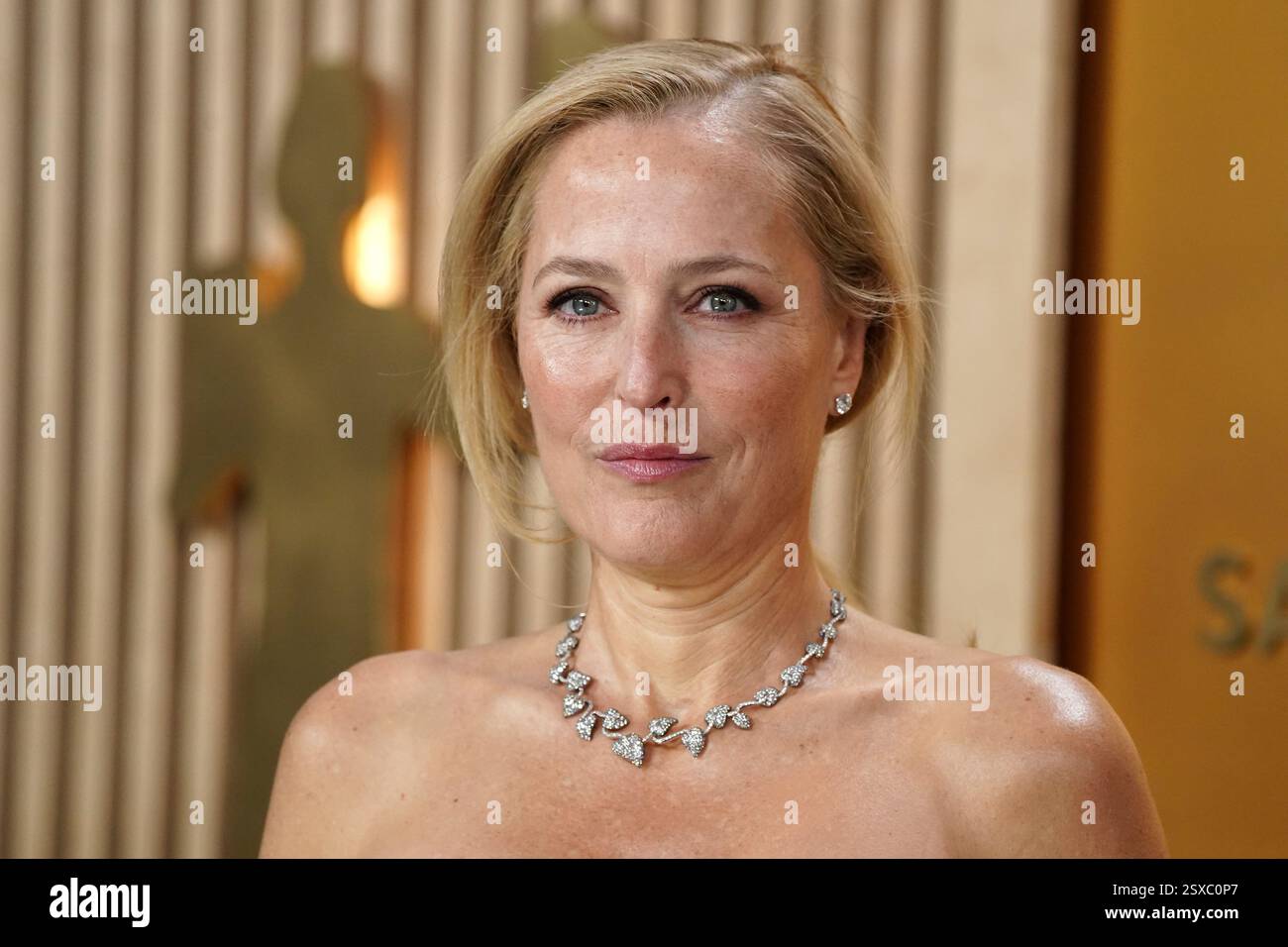 Gillian Anderson arrives at the 31st annual Screen Actors Guild Awards ...