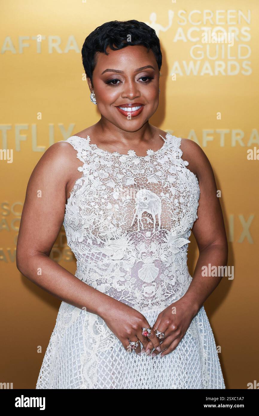Los Angeles, USA. 23rd Feb, 2025. Quinta Brunson walking on the red ...