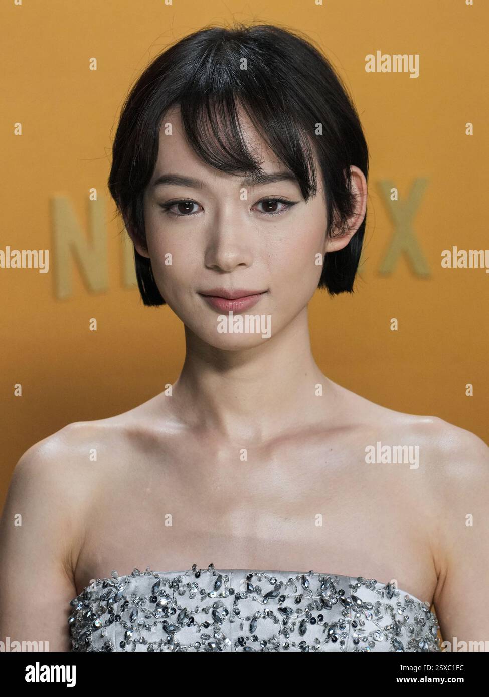 Moeka Hoshi walking on the red carpet at the 31st Annual Screen Actors ...