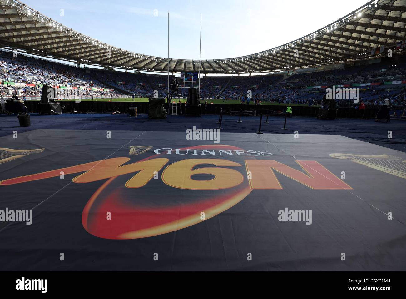 Rome, Italy - 23.02.2025: Banner M6N in the Guinness Six Nations 2025 ...