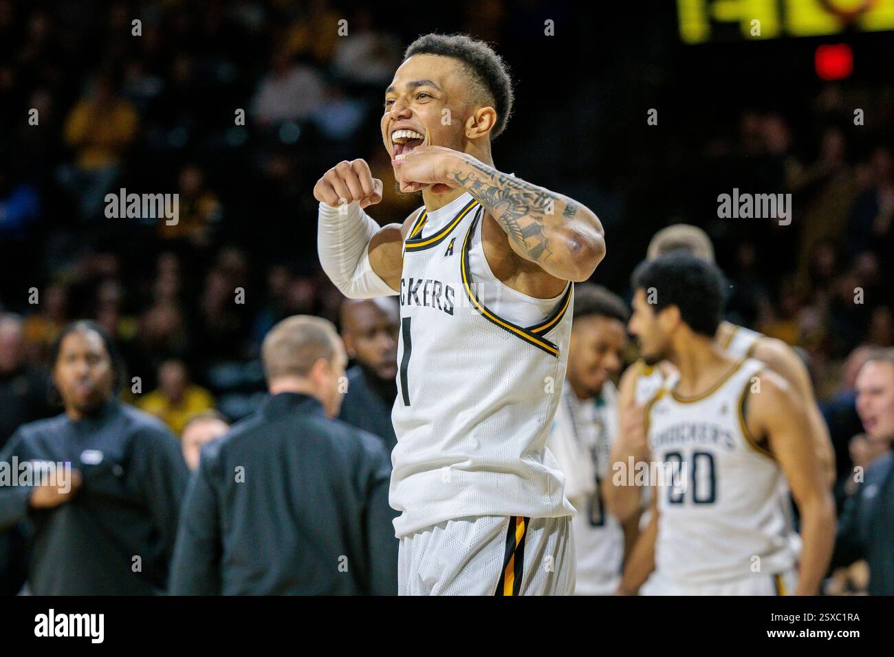 WICHITA, KS - FEBRUARY 23: Wichita State Shockers guard Xavier Bell (1 ...