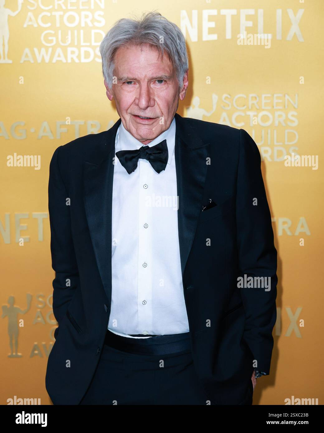 Harrison Ford walking on the red carpet at the 31st Annual Screen ...