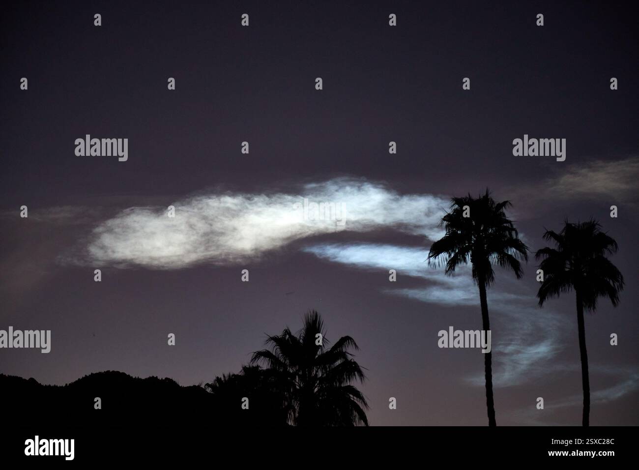 Palm Springs, California, USA. 22nd Feb, 2025. The condensation cloud ...