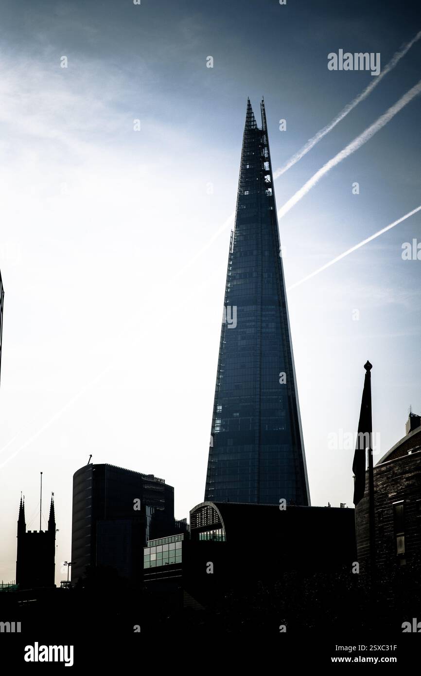 The Shard, London's iconic skyscraper, dominates the skyline ...