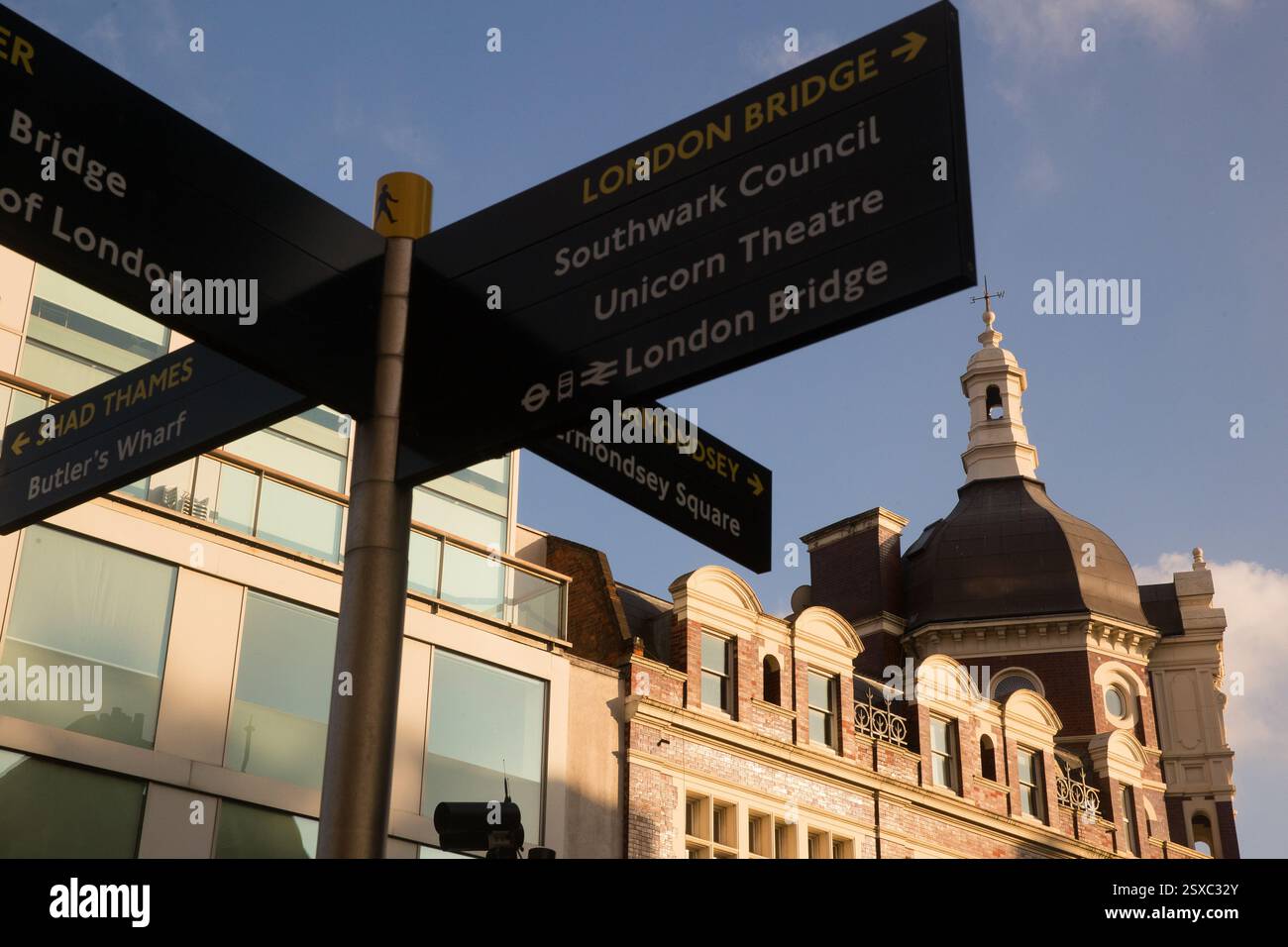 Directional signs at London Bridge, Southwark, point to London Bridge ...