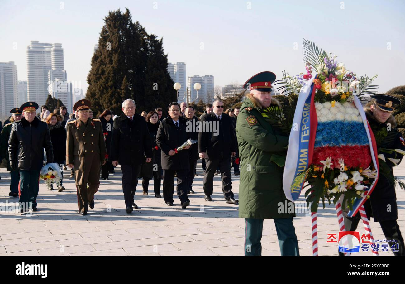 In this photo provided by the North Korean government, Russia’s ...