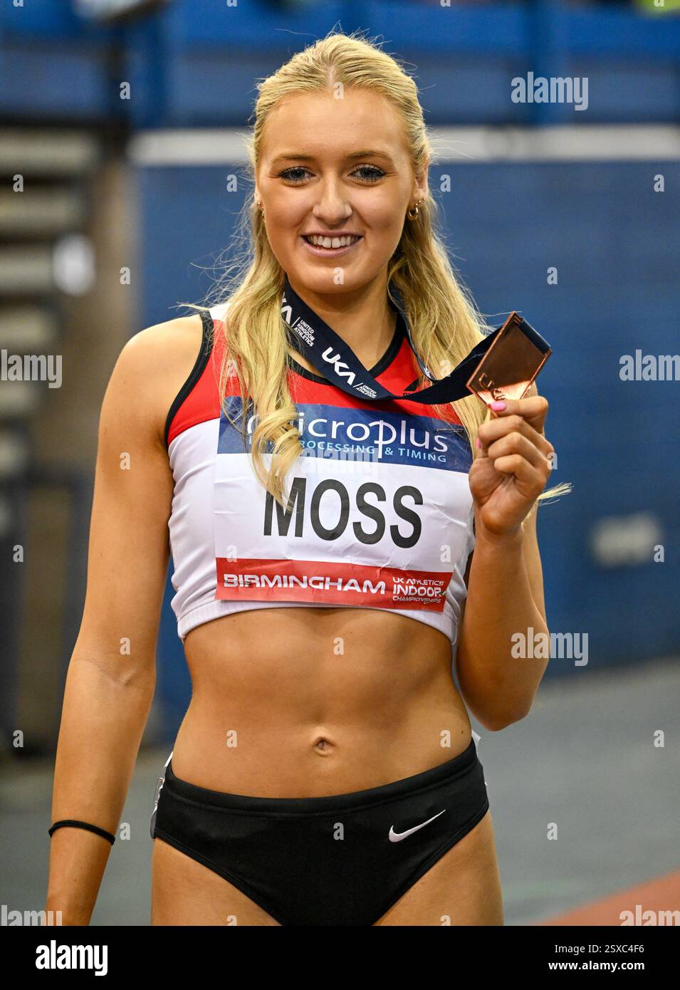 Birmingham, UK, 23 February 2025. MOSS Jazmine finishes second in the ...