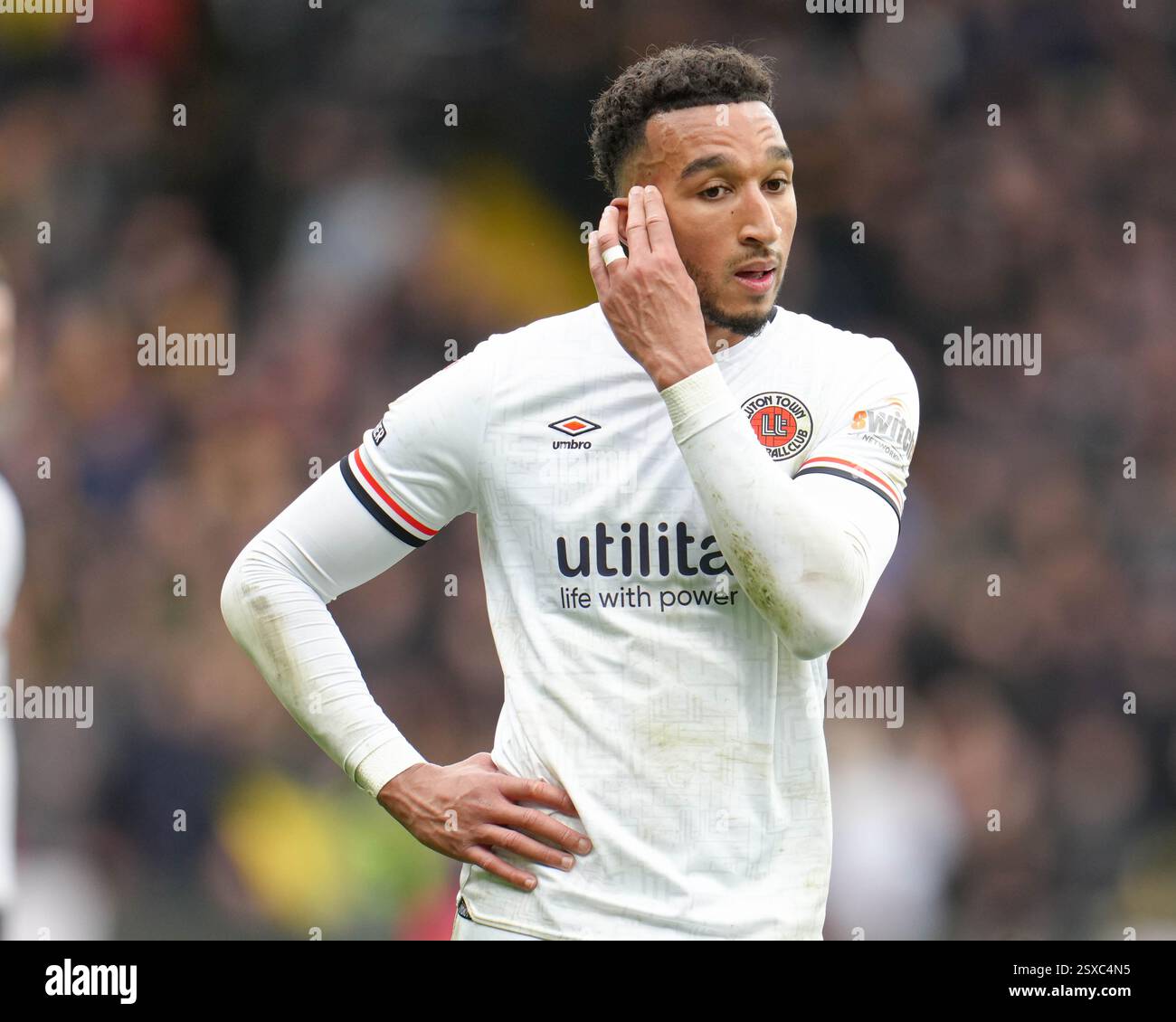 Jacob Brown of Luton Town during the Sky Bet Championship match Watford ...