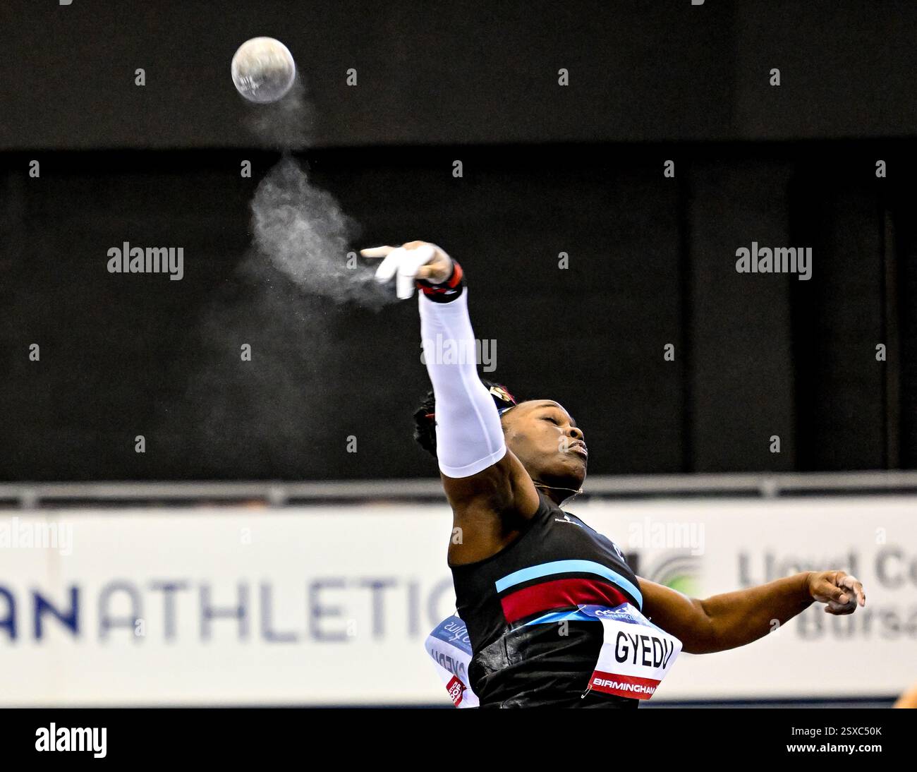 Birmingham, UK. 23rd Feb, 2025. GYEDU Nana finishes second in the ...