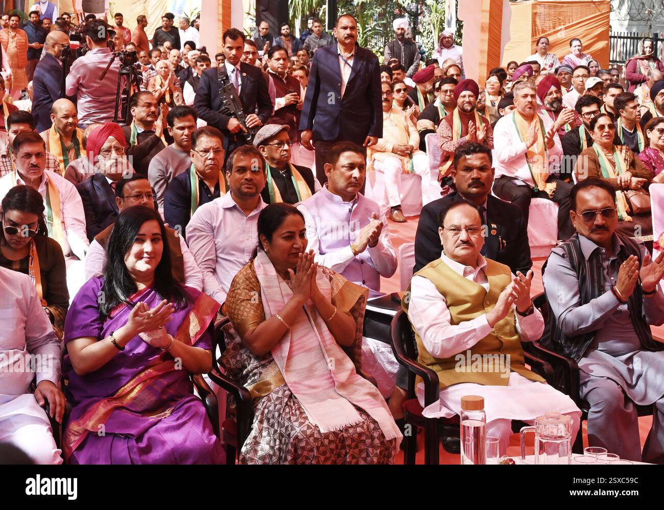 NEW DELHI, INDIA - FEBRUARY 23: Delhi CM Rekha Gupta with BJP National ...