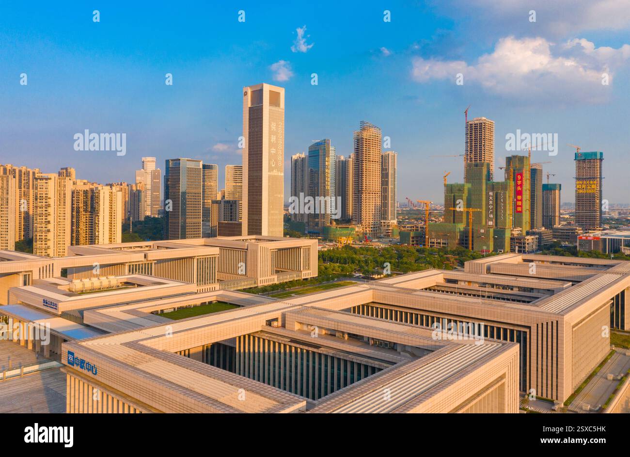 Architectural scenery of Dongping new town, Foshan City, Guangdong ...