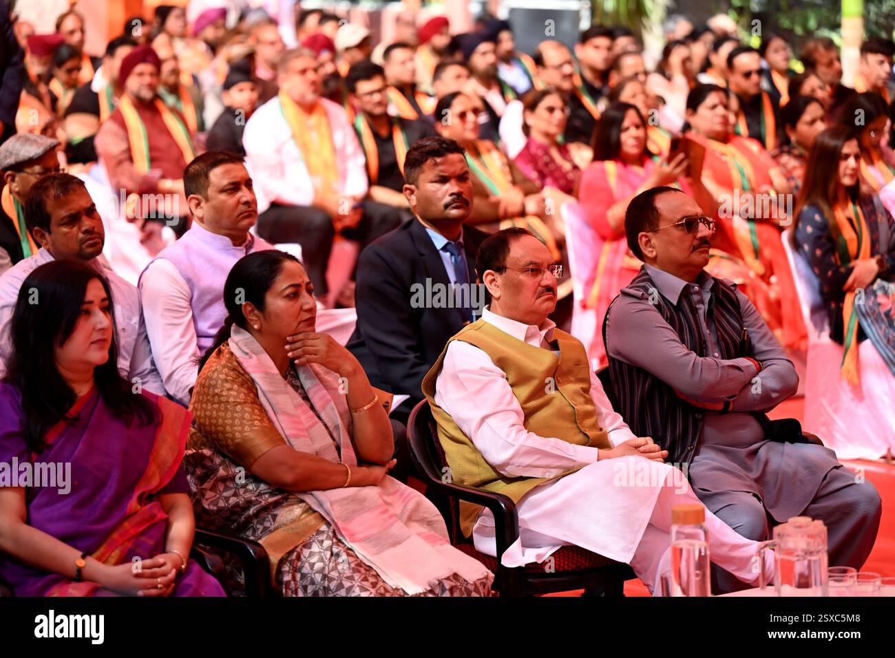 NEW DELHI, INDIA - FEBRUARY 23: Delhi Chief Minister Rekha Gupta along ...
