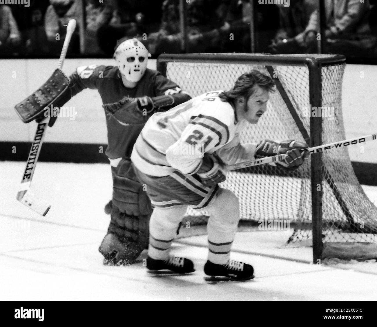 California Golden Seals Stan Weir (21) skates past Detroit Red Wings ...