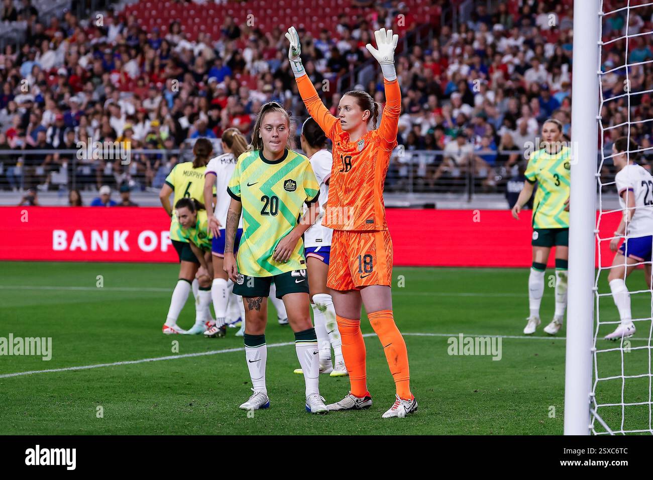 GLENDALE, AZ - FEBRUARY 23: Australia forward Laini Freier (20) and ...