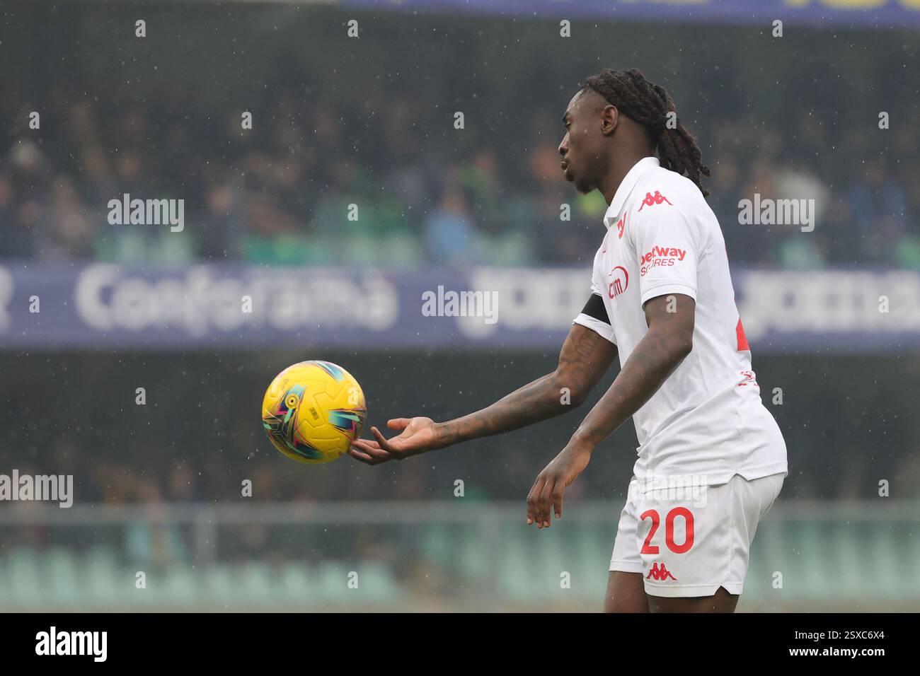 Verona, Italy. 23rd Feb, 2025. Moise Kean of ACF Fiorentina seen in action during the Italian ...