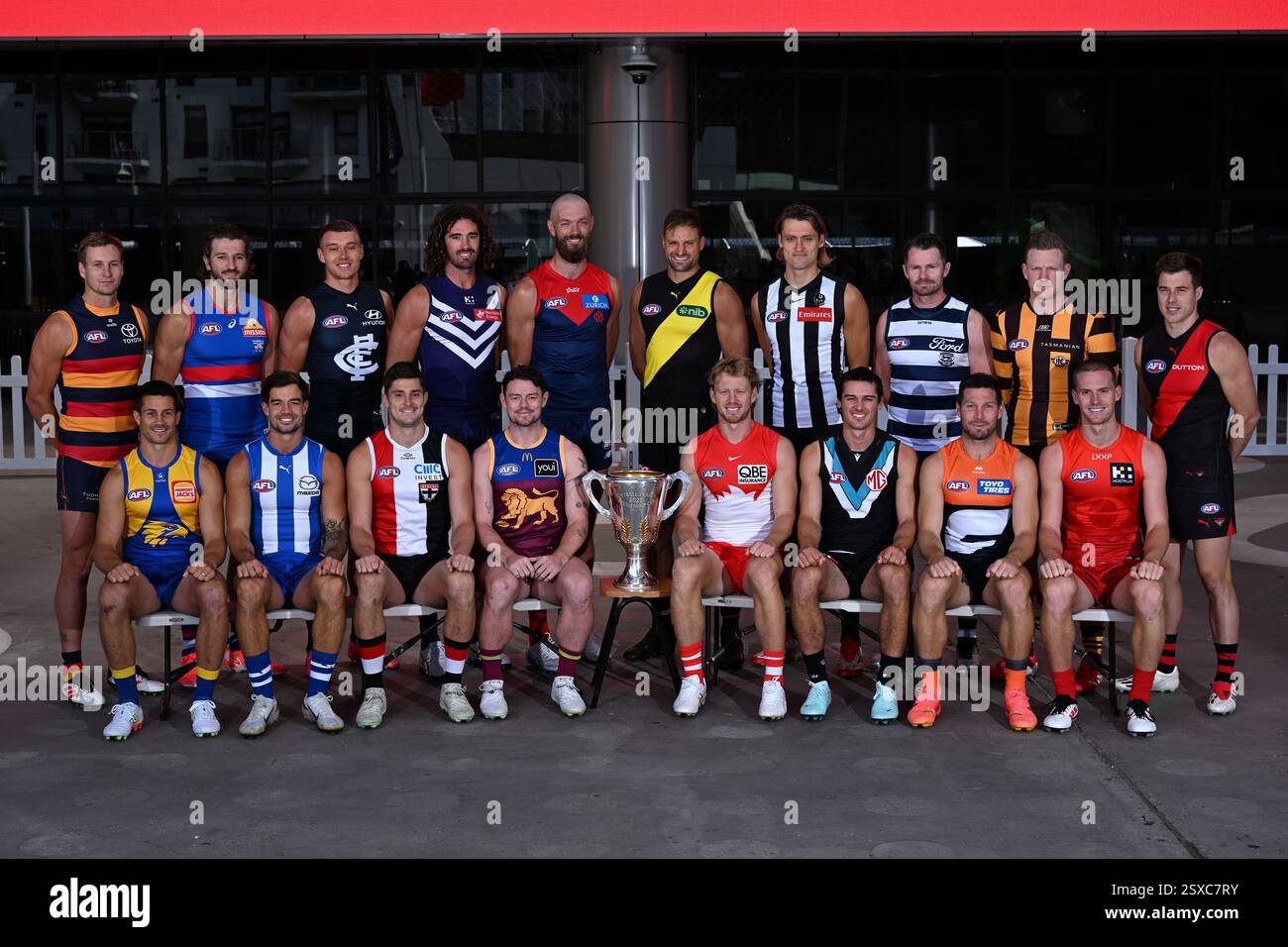 (L-R) Jordan Dawson of Adelaide Crows, Liam Duggan of West Coast Eagles ...