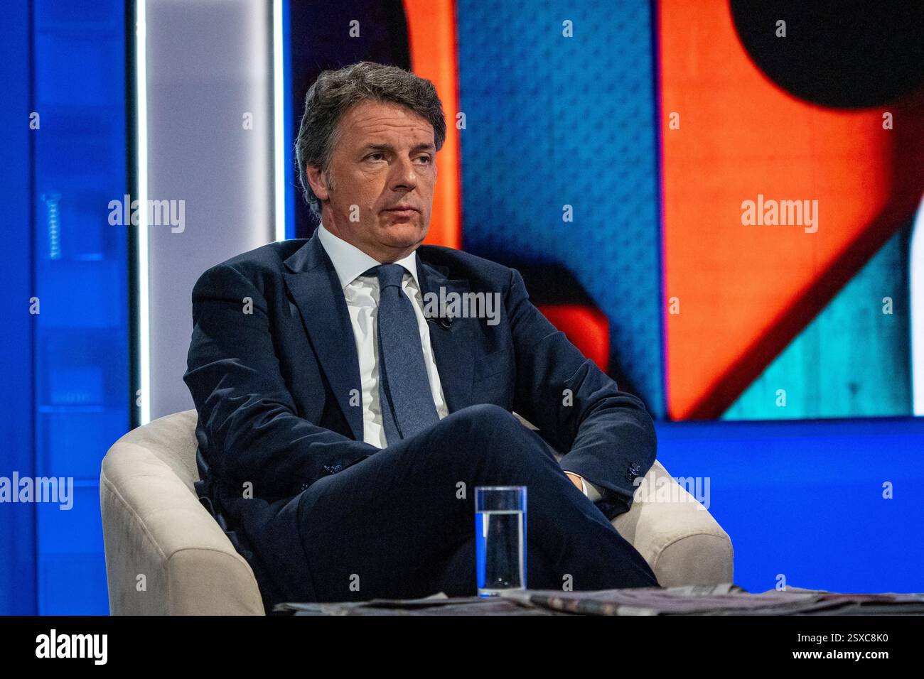 Rome, Italy. 23rd Feb, 2025. Senator Matteo Renzi is a guest on the TV ...