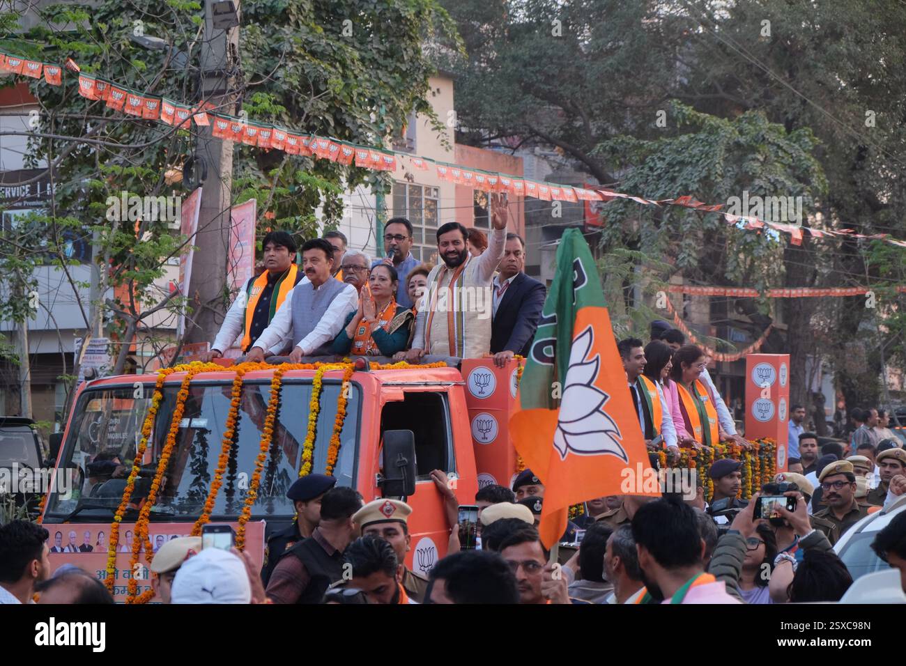 GURUGRAM, INDIA - FEBRUARY 23: Haryana CM Nayab Singh Saini and BJP ...