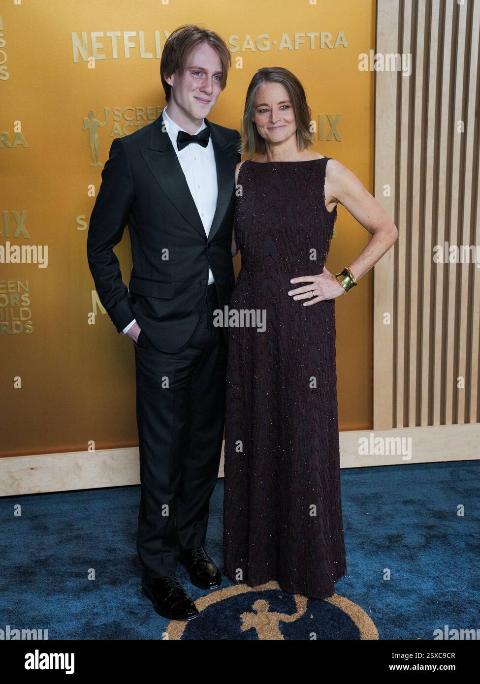 Kit Bernard Foster and Jodie Foster walking on the red carpet at the ...