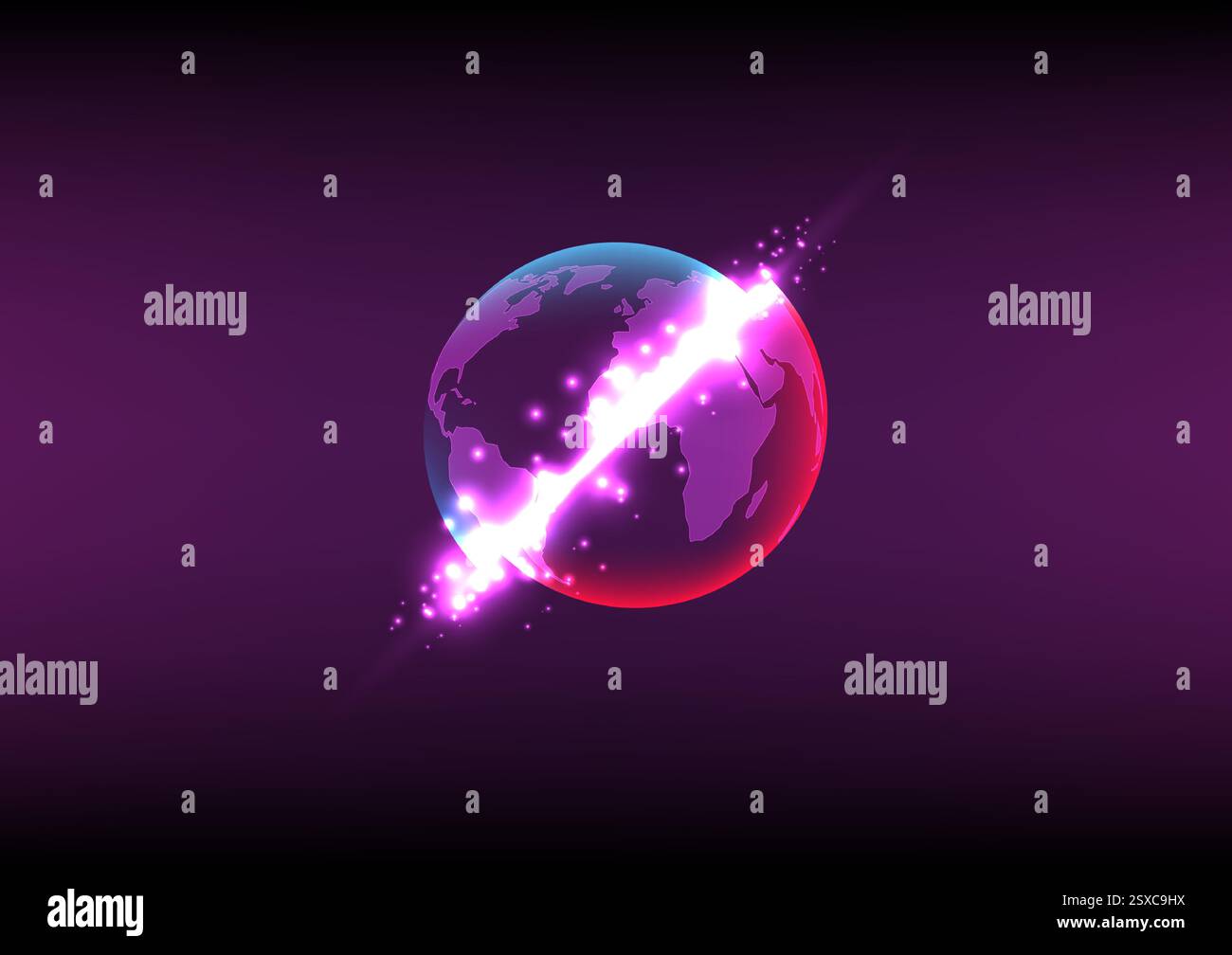 Abstract background with parallel multiverse explosion, stock vector ...