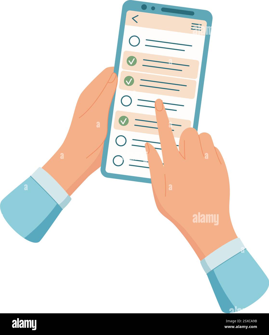 Hands touchscreen Stock Vector Images - Alamy